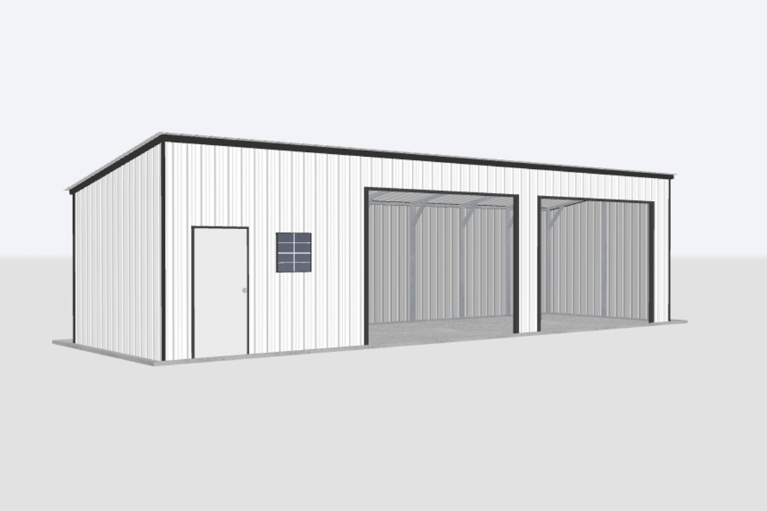 12×40 Loafing Shed w/ Storage – A7 Buildings LLC