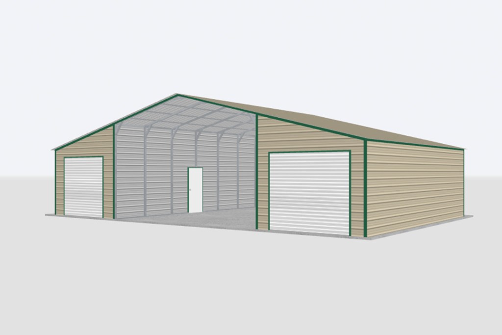 46×30 Continuous Roof Style Barn – A7 Buildings LLC