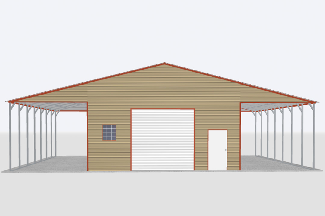 48×35 Continuous Roof Style Barn – A7 Buildings LLC