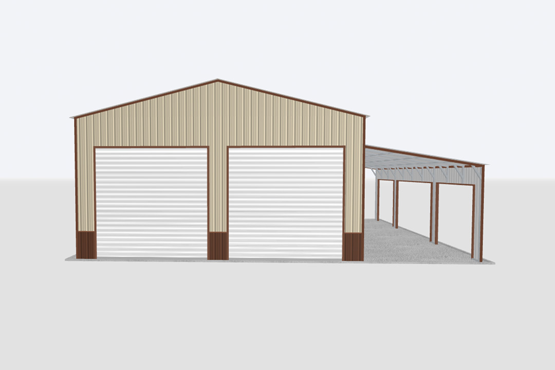 30×50 w/ lean to Garage – A7 Buildings LLC