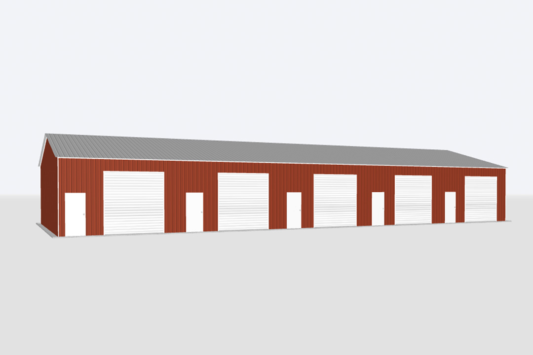 40×100 Storage Building (5-Bay) – A7 Buildings LLC